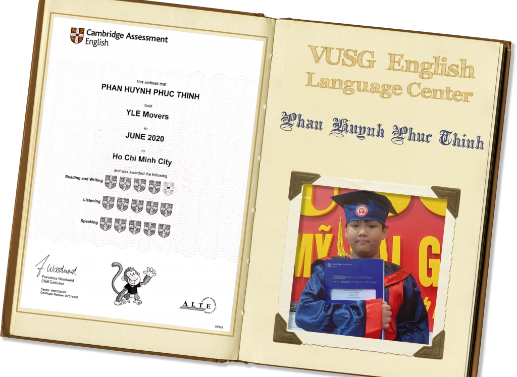 YLE MOVERS CERTIFICATE – TRUNG TÂM ANH NGỮ VIỆT MỸ SÀI GÒN